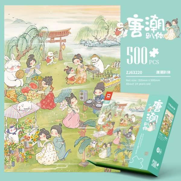 Vinlaa Puzzle-Tang Dynasty Party 500 Piece Puzzle - TopPuzzleShop