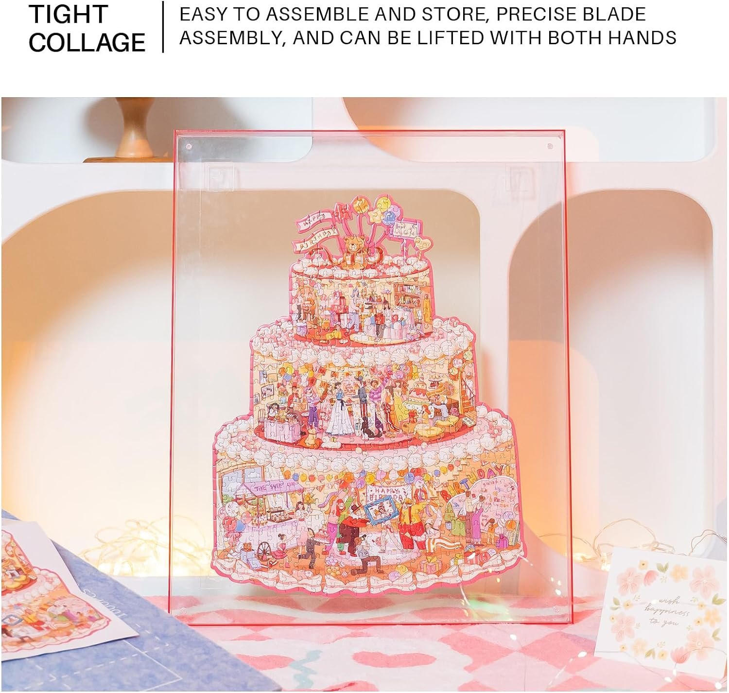 Momibook-Birthday Cake Irregular Jigsaw Puzzle 481pcs - TopPuzzleShop