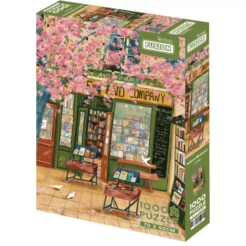 1000pcs Jigsaw Puzzle-Botop Fusion-Sakura Bookshop - TopPuzzleShop