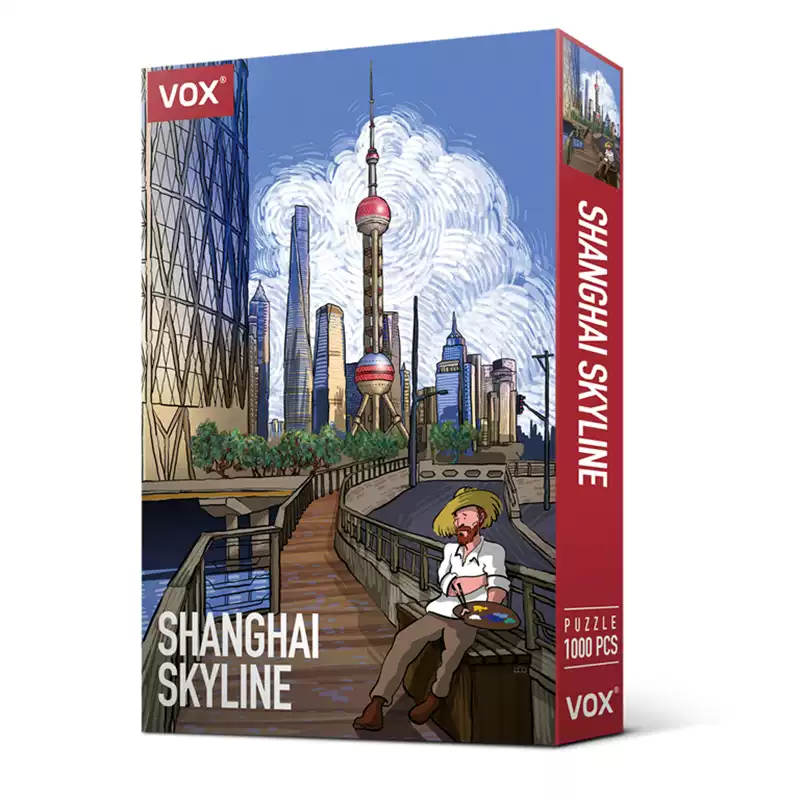 1000pcs Van Gogh Puzzle-Vox-Shanghai Skyline - TopPuzzleShop