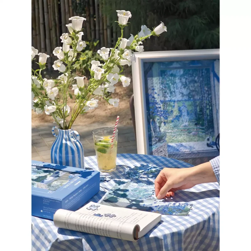 500 Piece Puzzle-Seren Art-Open Window to the Garden - TopPuzzleShop