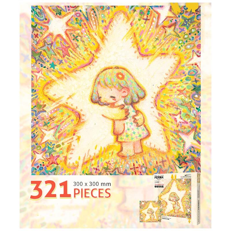 Perma Puzzle-321 Piece Irregular Cut-Tiny Me Series-The Hugging Star ...