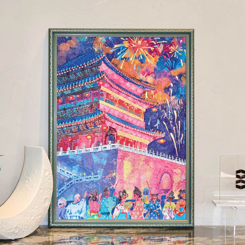 Perma Puzzle-1000 Piece-Xi'an Glow-in-the-night - TopPuzzleShop