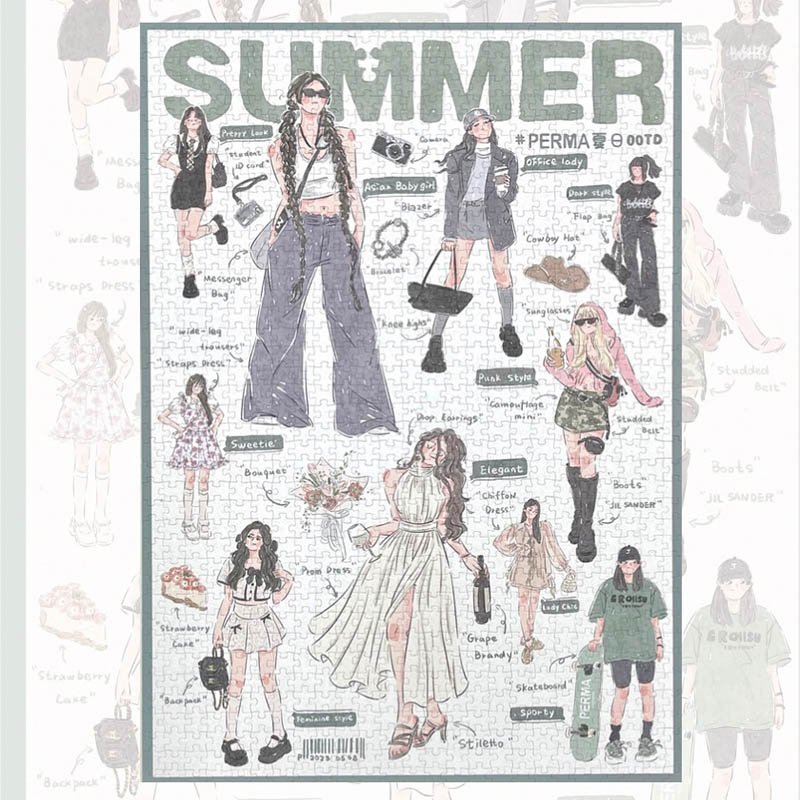 Perma Puzzle-1000 Piece-Summer OOTD - TopPuzzleShop