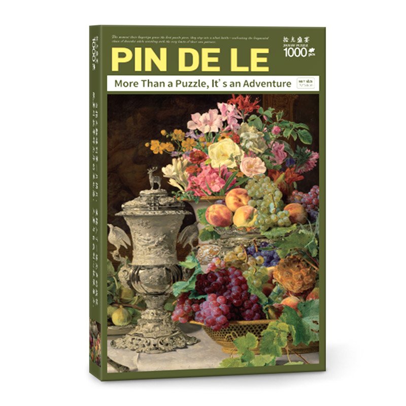 Pin De Le-1000pcs Jigsaw Puzzle-Still Life with Fruit Flowers and a ...